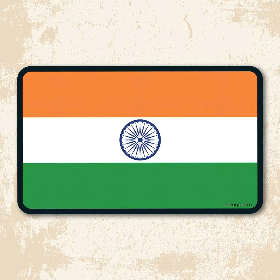 India Flag Rectangle - Bumper Sticker | Zatags – Zatags